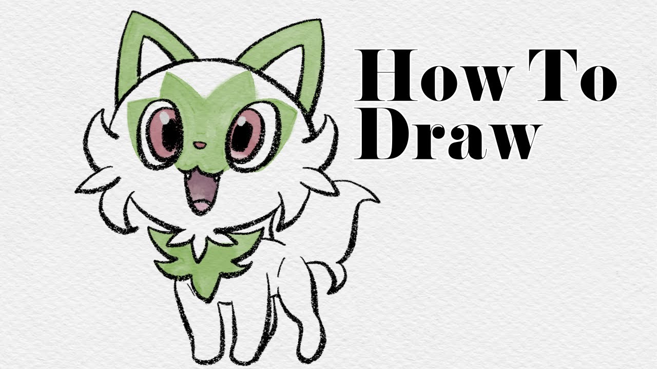 [포켓몬] 나오하 그리기 | How to draw Sprigatito [Pokémon] - YouTube