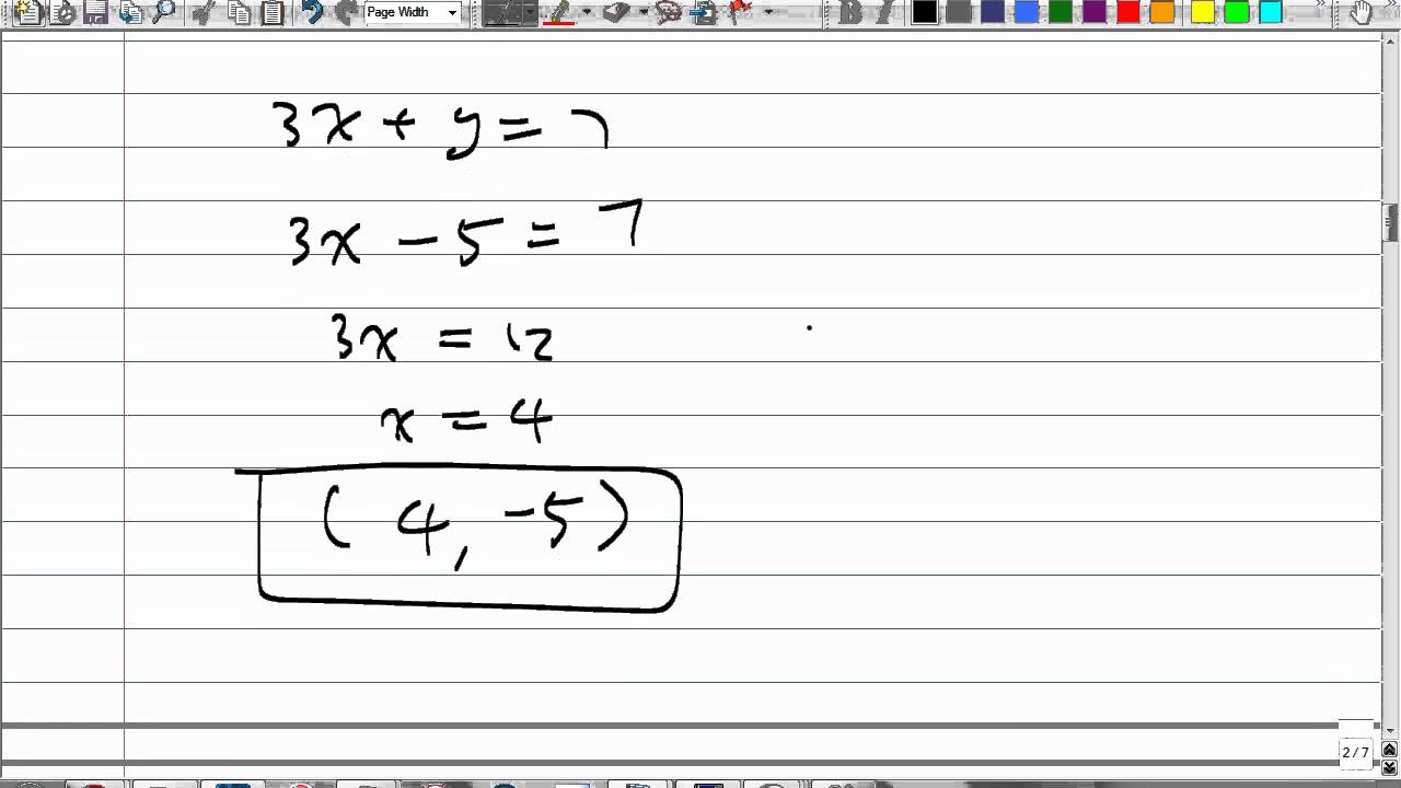 algebra 9.4.1 the addition-or-subtraction method - YouTube