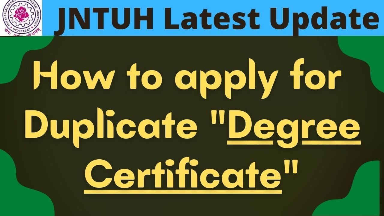 How To Apply For Duplicate Degree Certificate Procedure For Applying How To Apply For Duplicate Degree Certificate Procedure For Applying