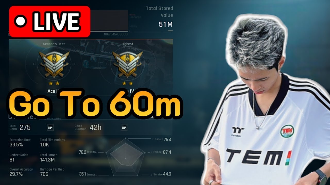 Go to 60M ! | Arena Breakout infinite LIVE - YouTube