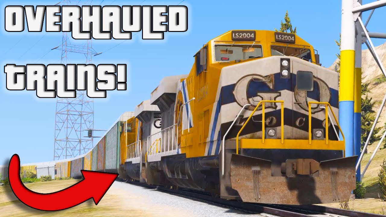 GTA 5 Railfanning #28 - Overhauled Trains Mod - YouTube