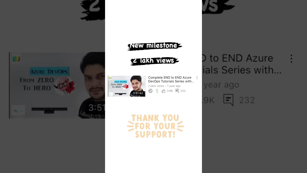 2lac views #azuredevops kudos to everyone 🙏 - YouTube