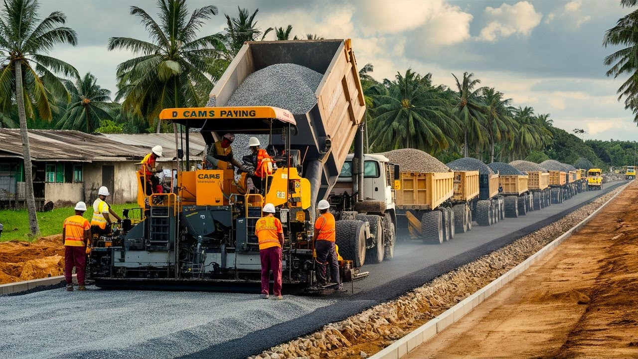 Wow! Road construction project to improve infrastructure on the road ...