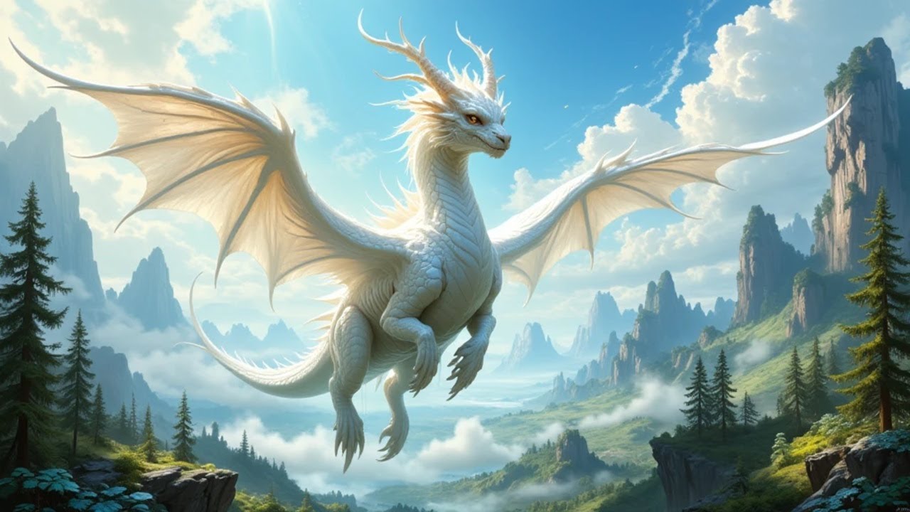 White Shadow Dragon from Fantasy World | Epic Fantasy Creatures - YouTube