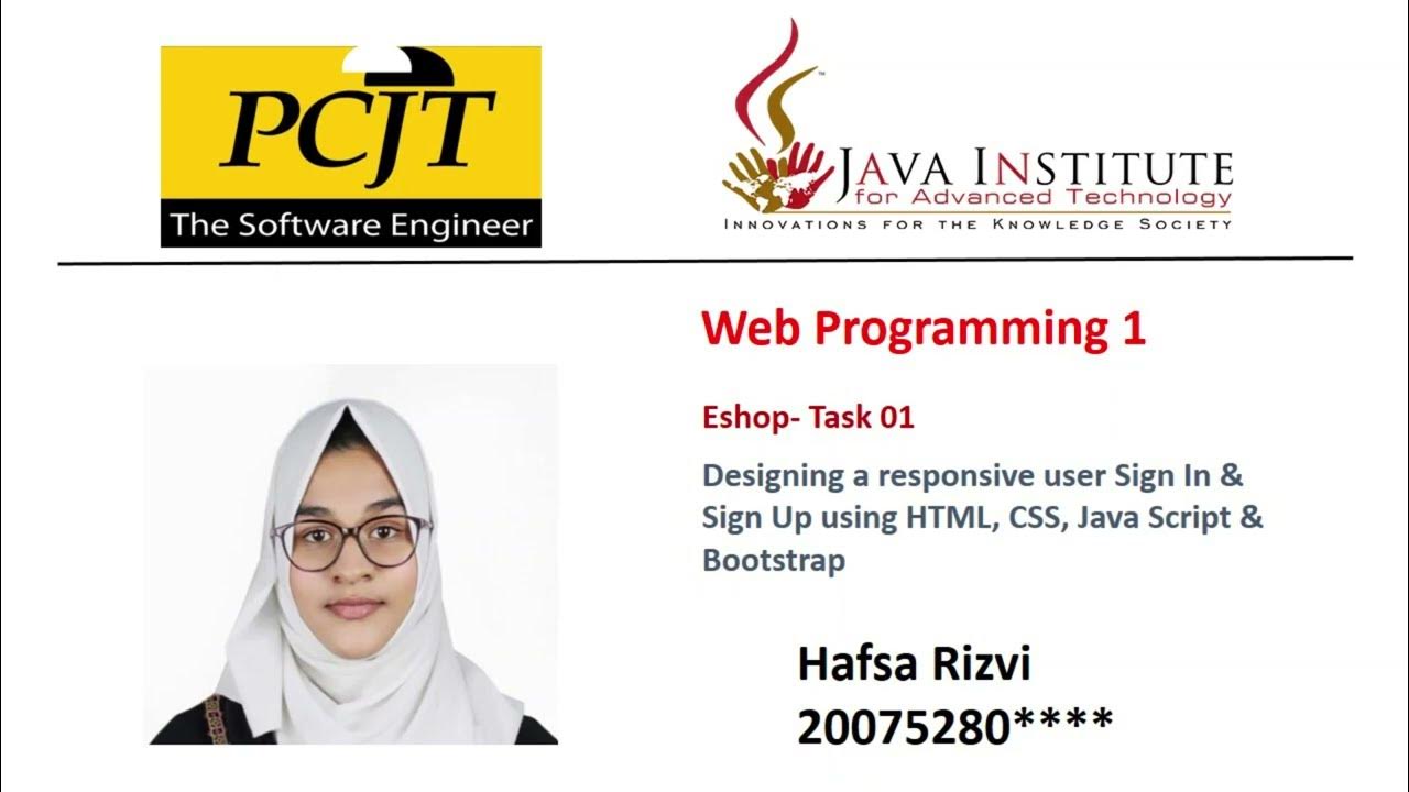 Web Programming 1 | Task 01 | Eshop | 1st Year | Java Institute | Hafsa Rizvi. - YouTube