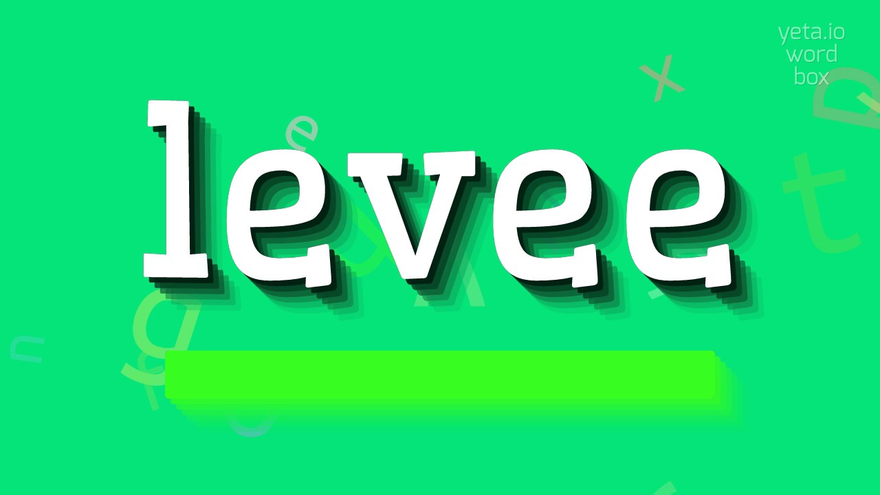 HOW TO PRONOUNCE LEVEE? - YouTube