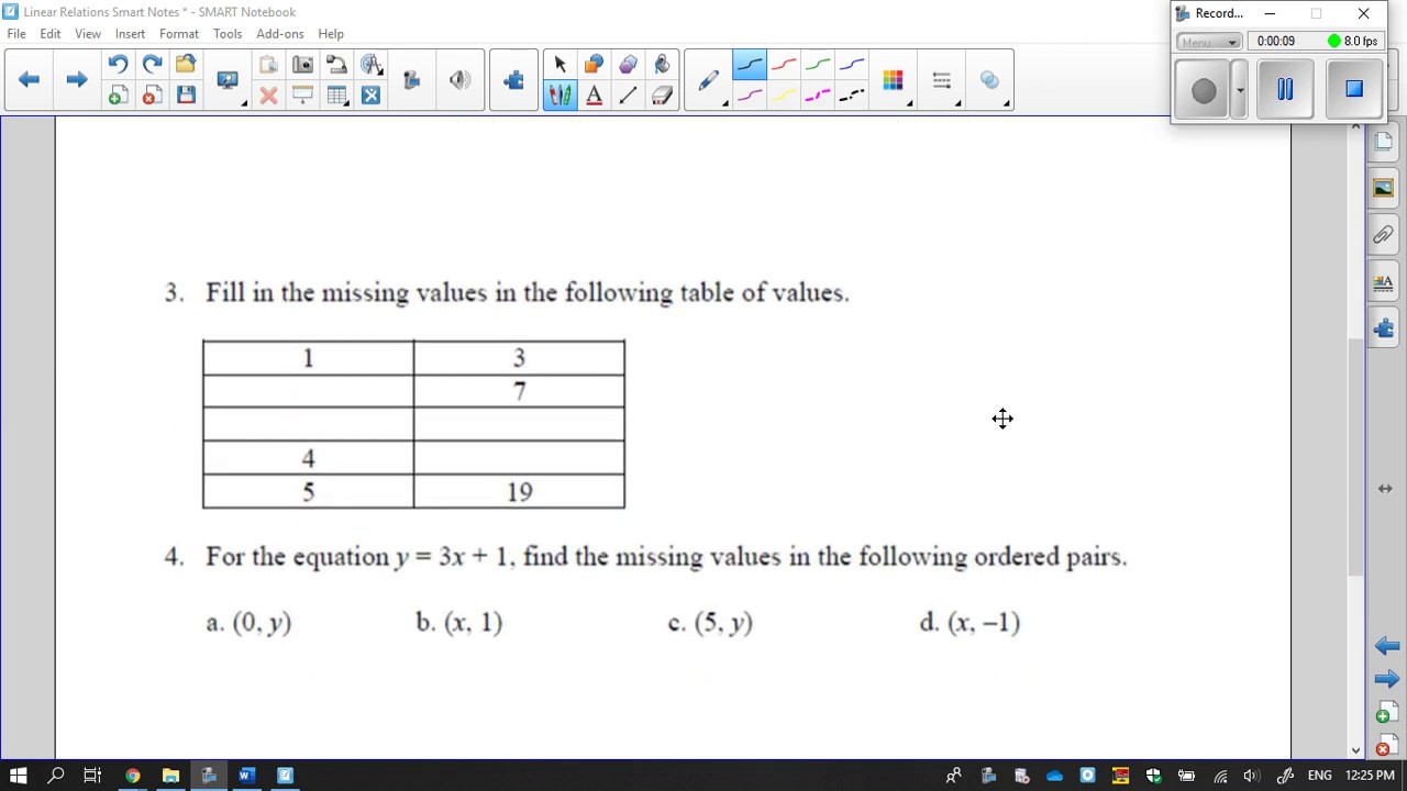 Math 8 - P8.1 Determining Missing Values - YouTube