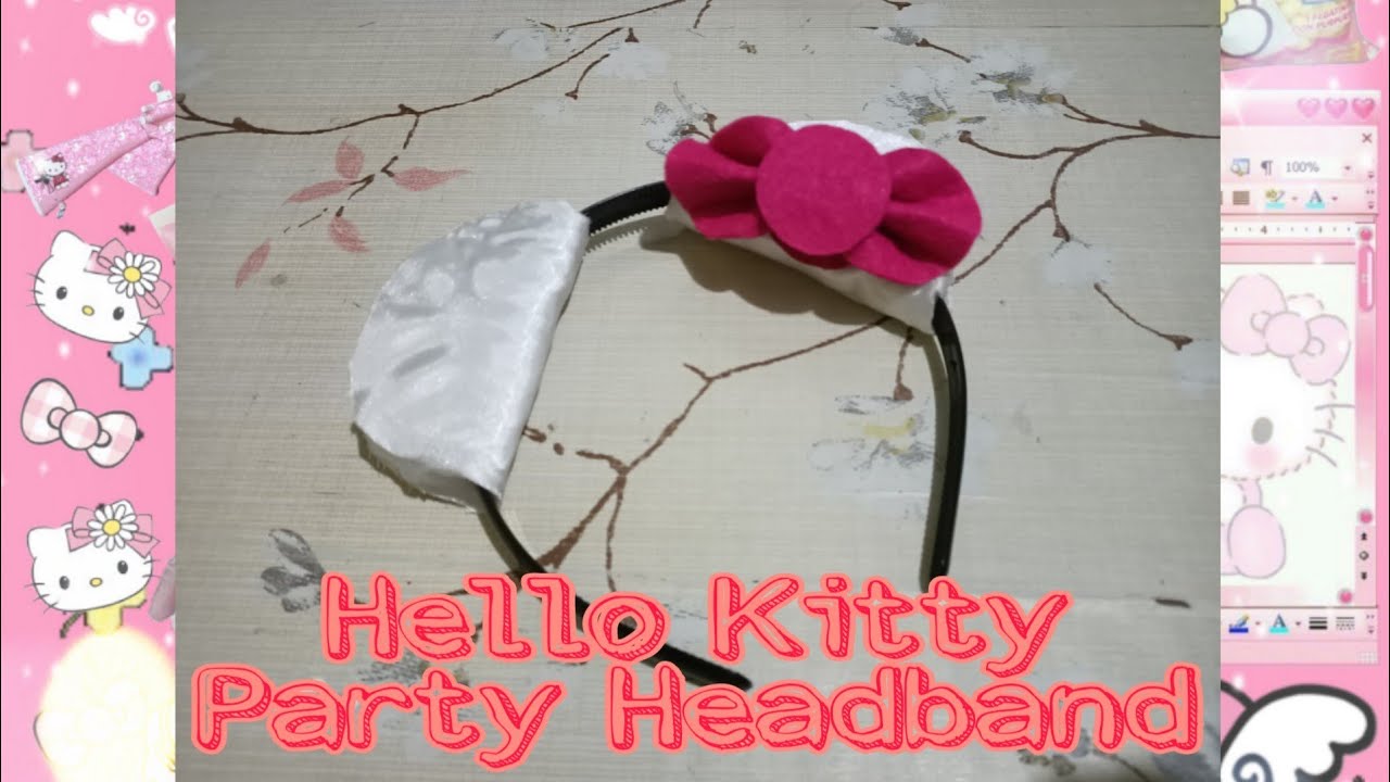 EASY DIY Hello Kitty's Party Headband - YouTube