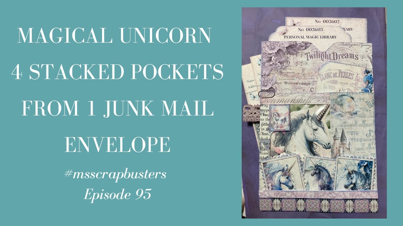 4 Stacked Pockets from 1 Junk Mail Envelope #msscrapbusters Episode 95 ...