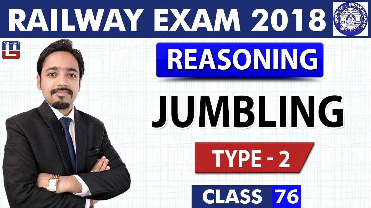 RRB | Railway ALP / Group D | Jumbling | Type 2 | Class- 76 | Reasoning ...