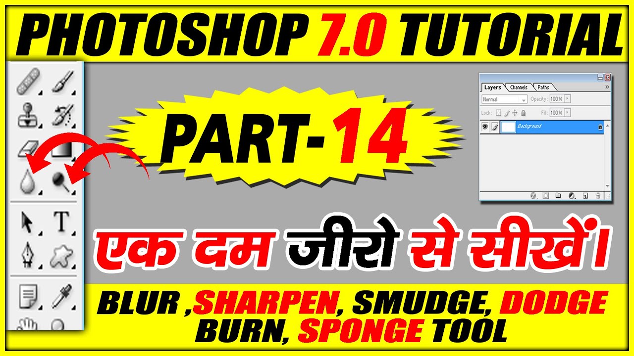 Blur, Sharpen, Smudge, Dodge, Burn & Sponge Tool-Adobe Photoshop 7.0 ...