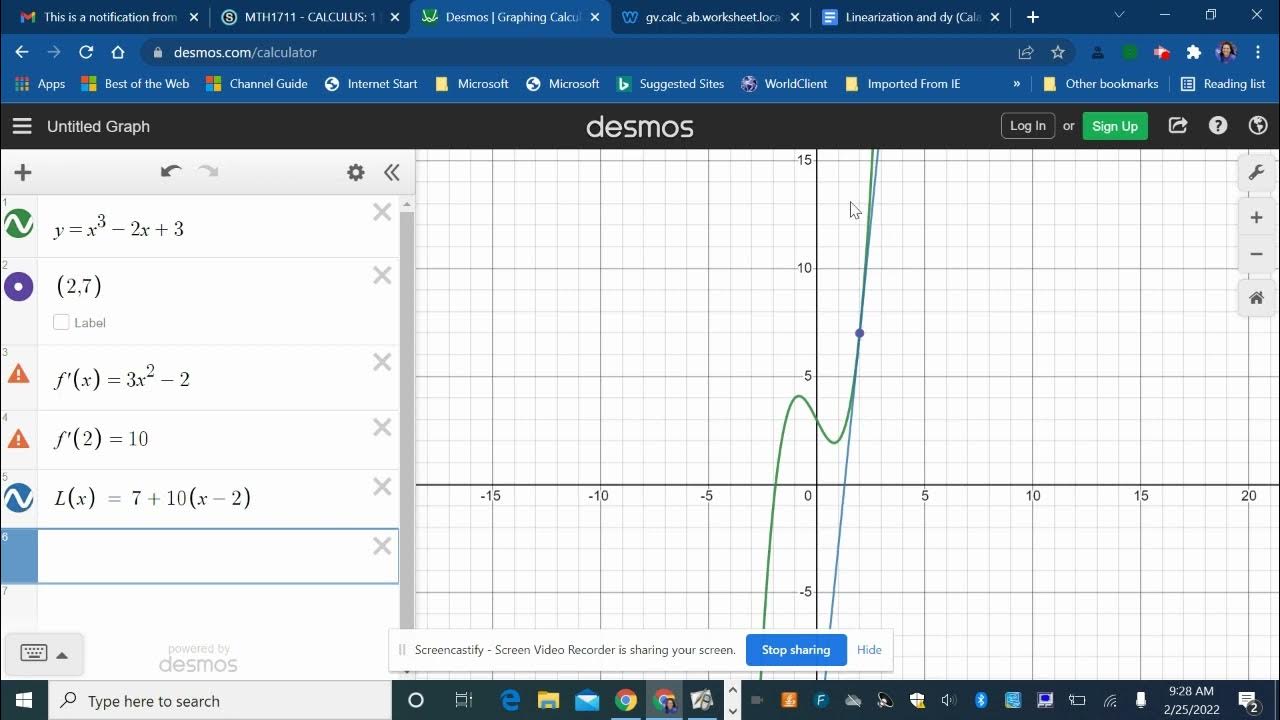 Calculus - Linearization- Feb 25 - YouTube