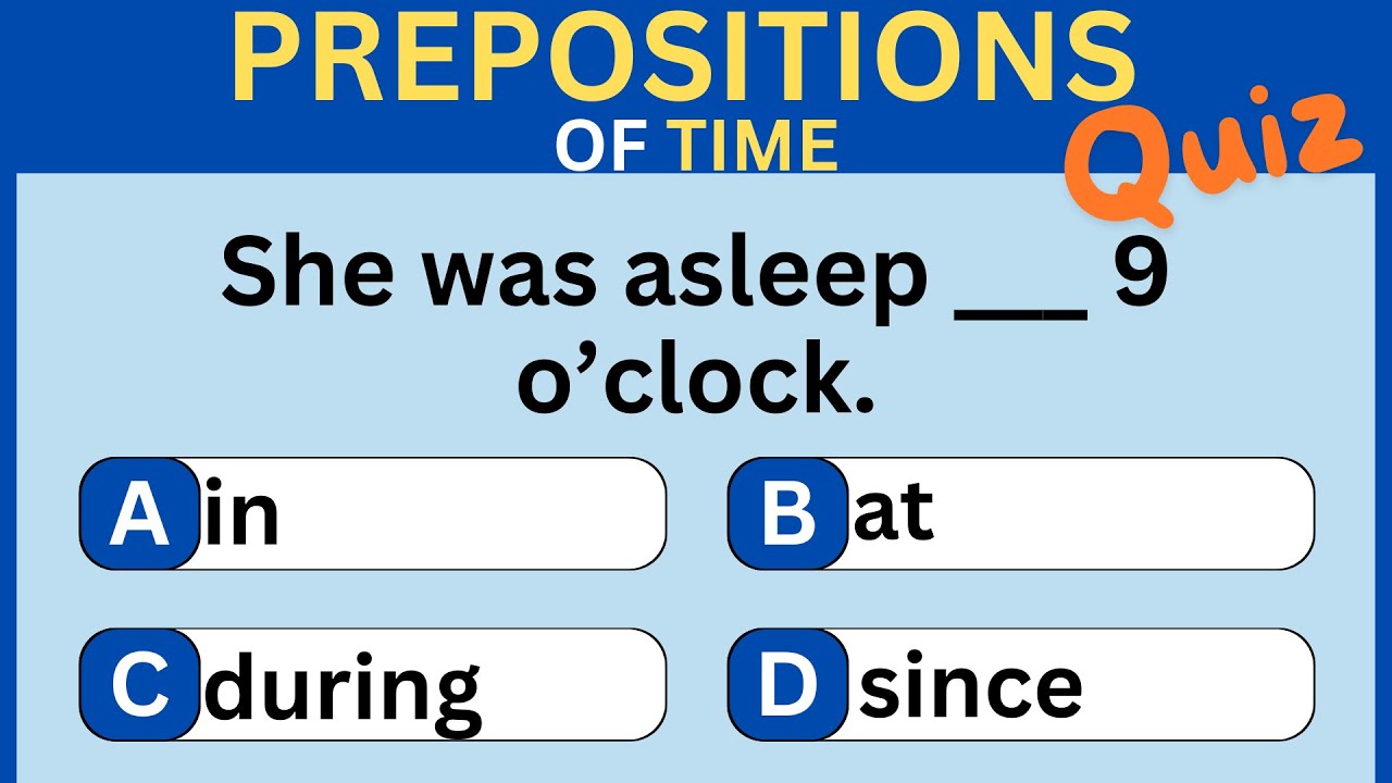 Master PREPOSITIONS of TIME: Test Your ENGLISH GRAMMAR Skills ...