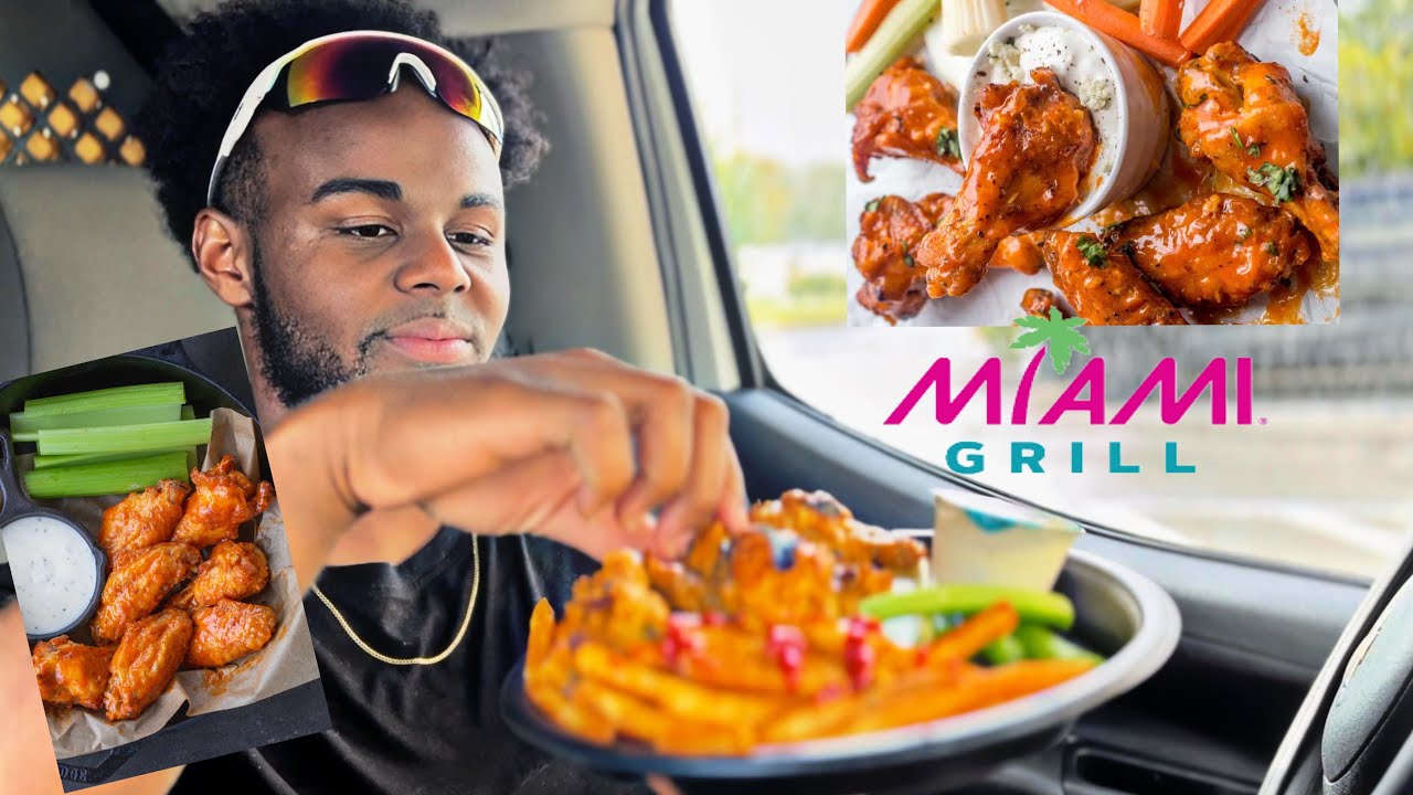 ASMR Miami Grill Buffalo Wings !! #asmr #food #wings - YouTube