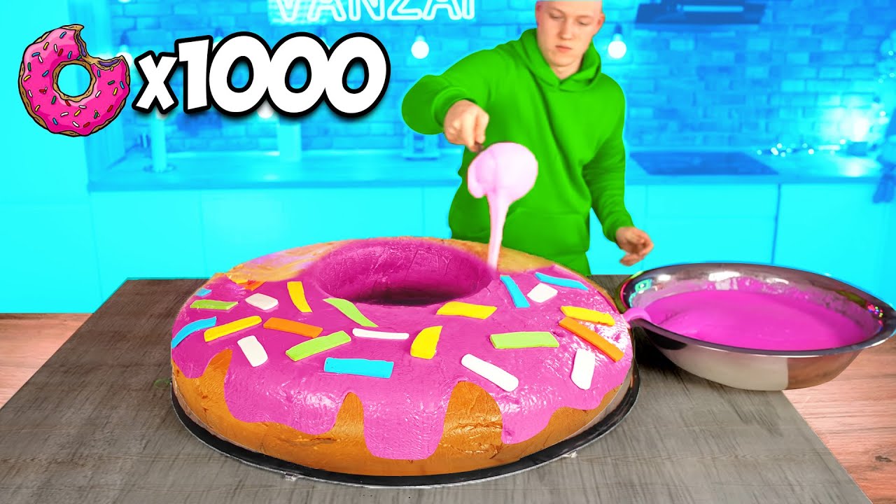 I Made A Giant 250-Pound Donut by VANZAI - YouTube