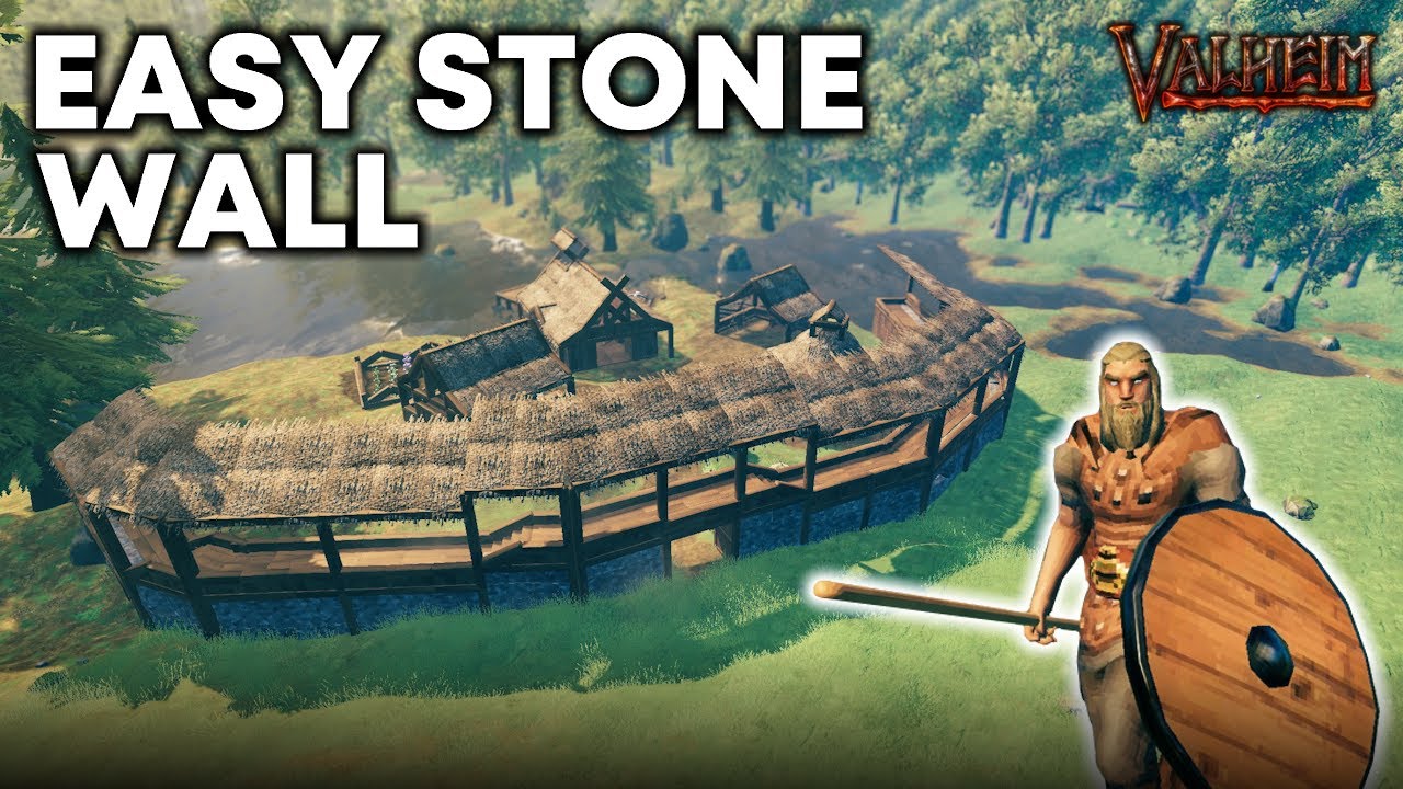 CHEAP and EASY Stone Wall Tutorial | Valheim - YouTube