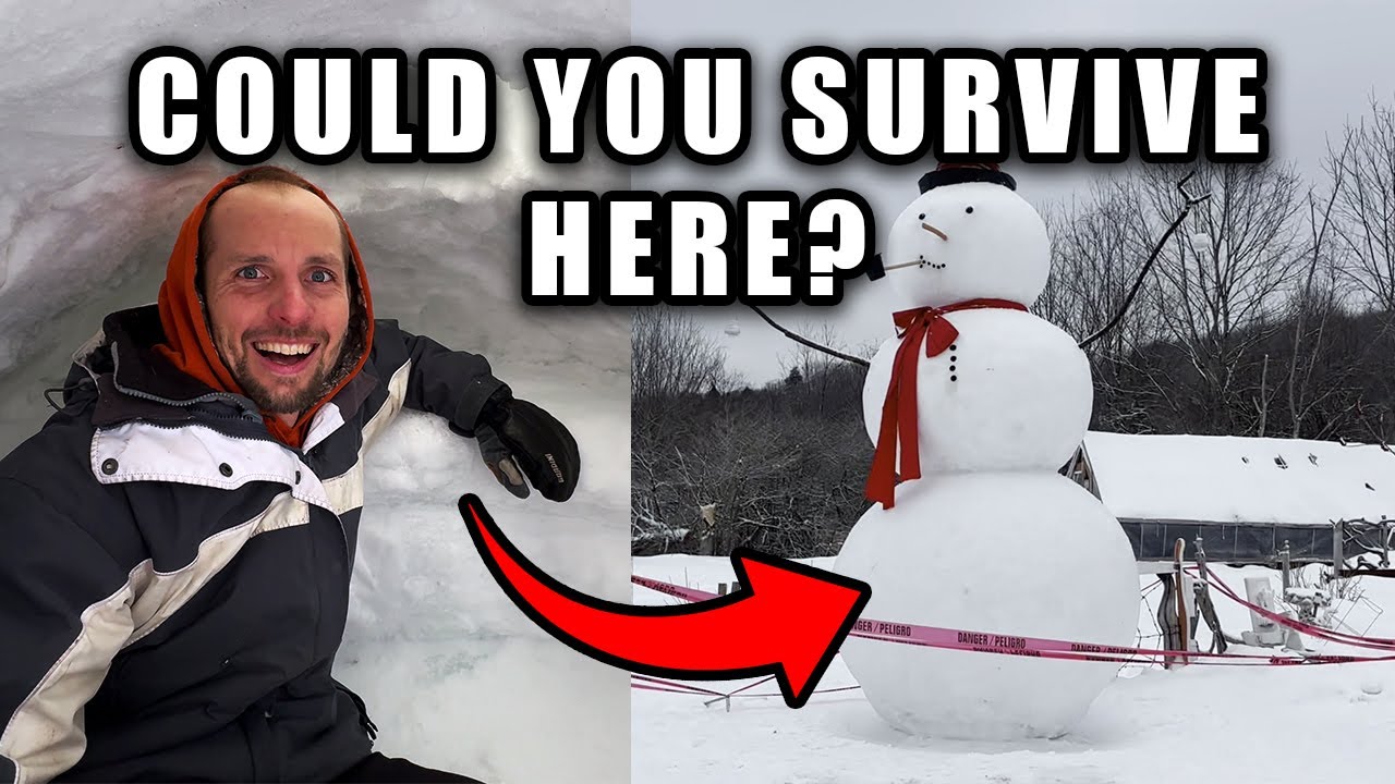Turning a Massive Snowman Into a Warm Winter Hideout - YouTube