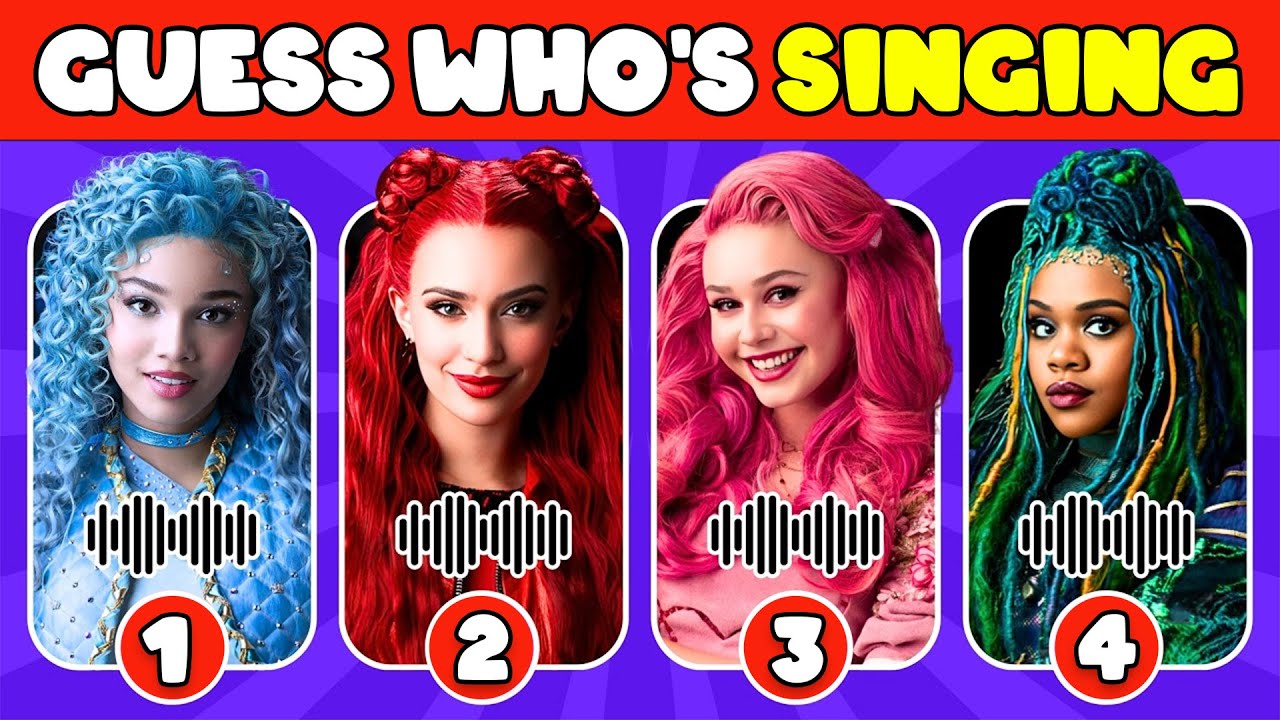 Guess Who's SINGING 🎶 Descendants: The Rise of Red ️ Red, Mal, Chloe ...