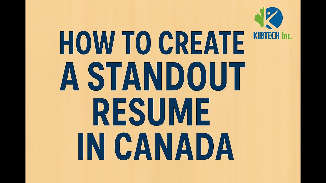 How to Create a Standout Resume in Canada English for Job Seekers A2 B1 ...