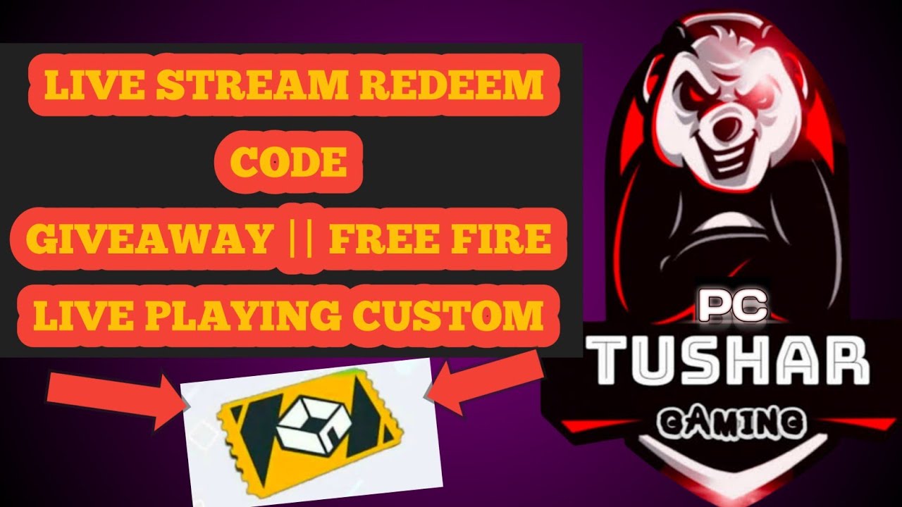 LIVE STREAM REDEEM CODE GIVEAWAY || FREE FIRE PLAYING CUSTOM - YouTube