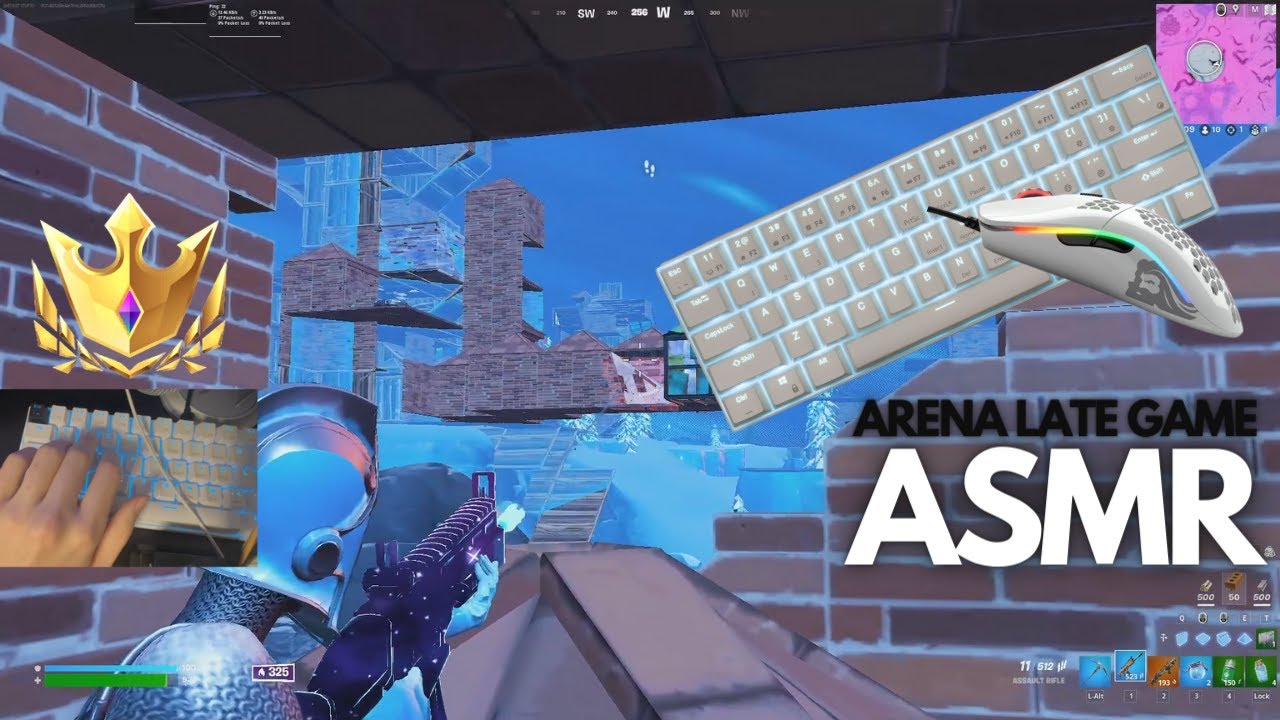 RK ROYAL KLUDGE RK61 ASMR, Fortnite Late Game Arena Gameplay! (Handcam ...