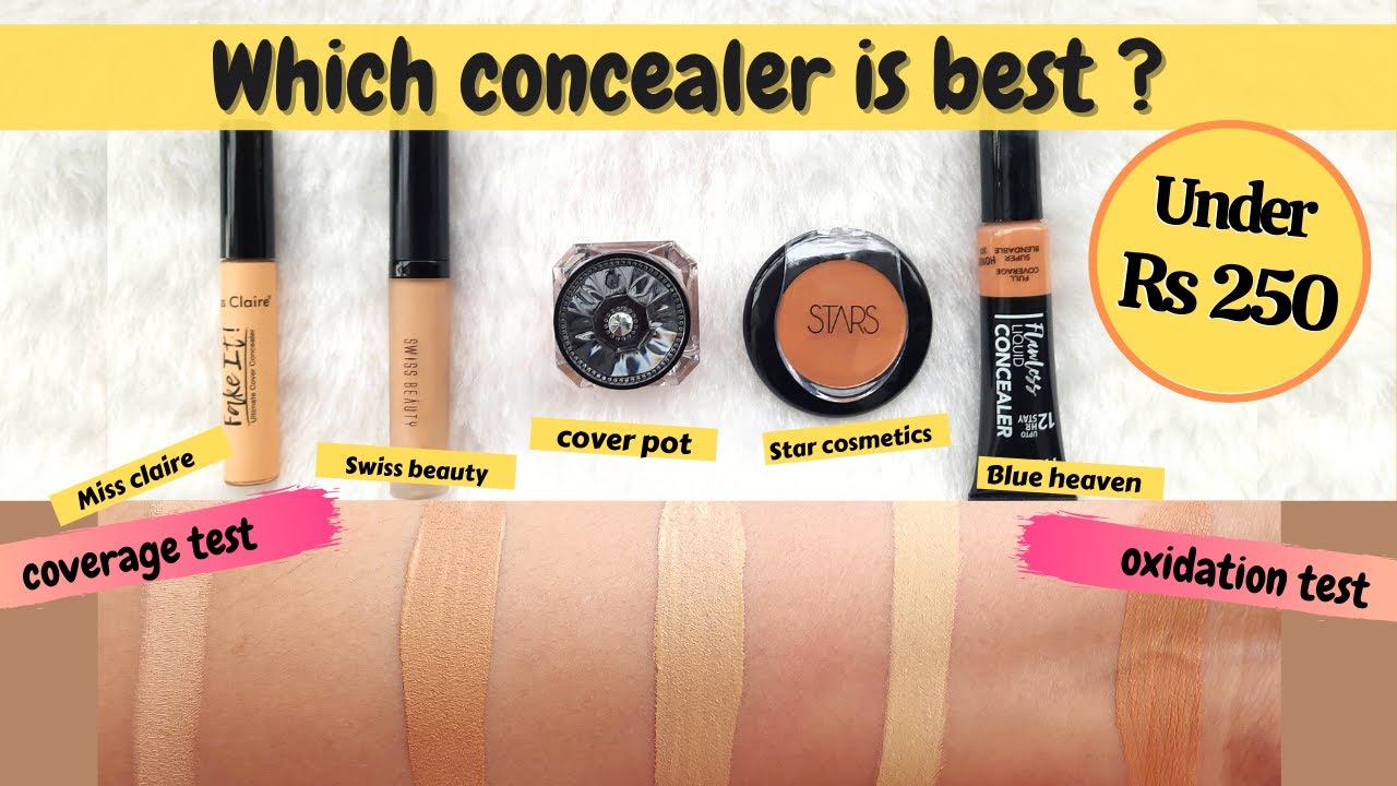 RANKING MOST AFFORDABLE CONCEALER UNDER RS 250 || COMPARISON ...