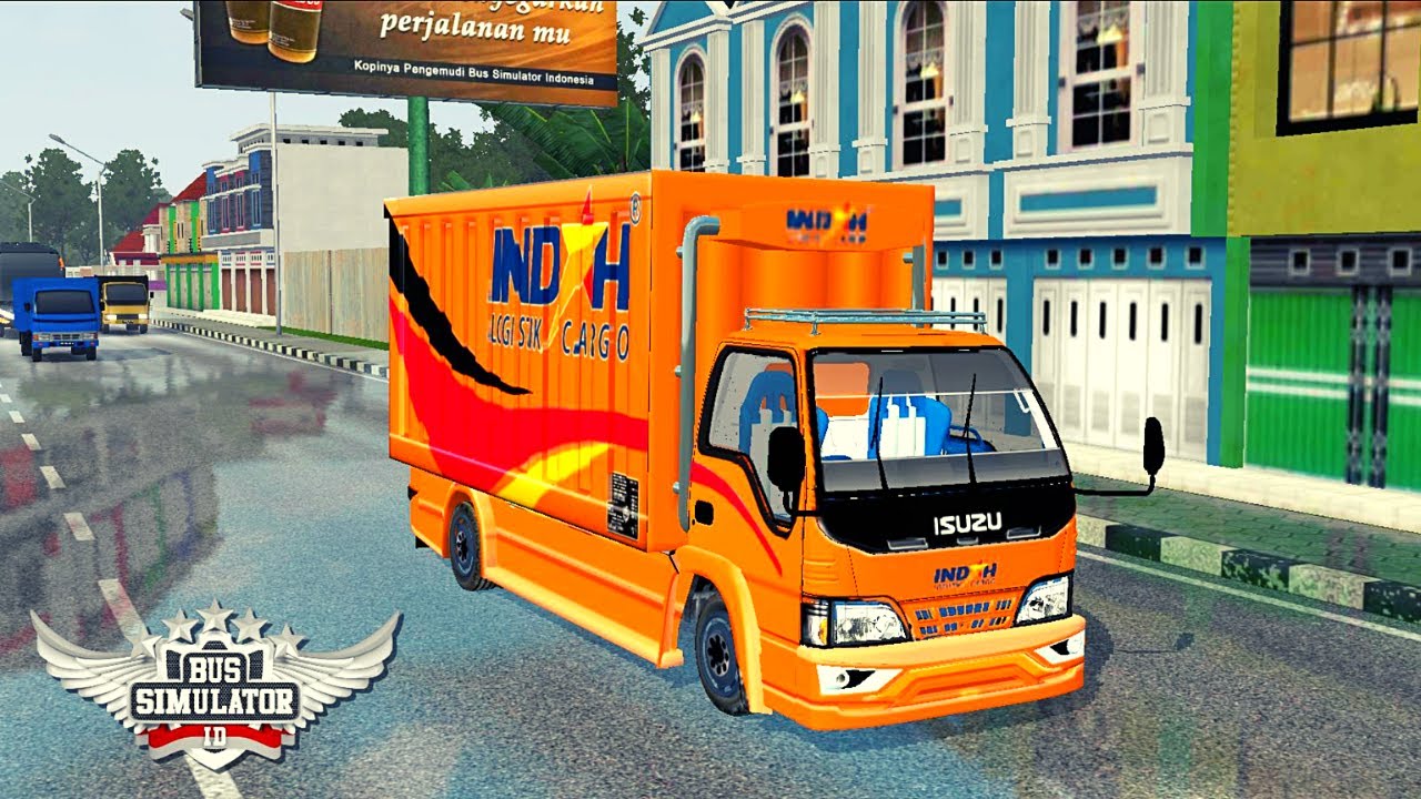 MOD BUSSID Truck Box Indah Cargo Logistic Full Animasi - Bus Simulator ...