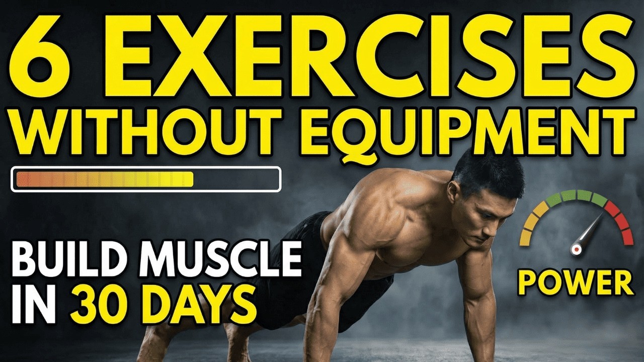 6 Exercises Without Equipment To Build Muscle in 30 days - YouTube