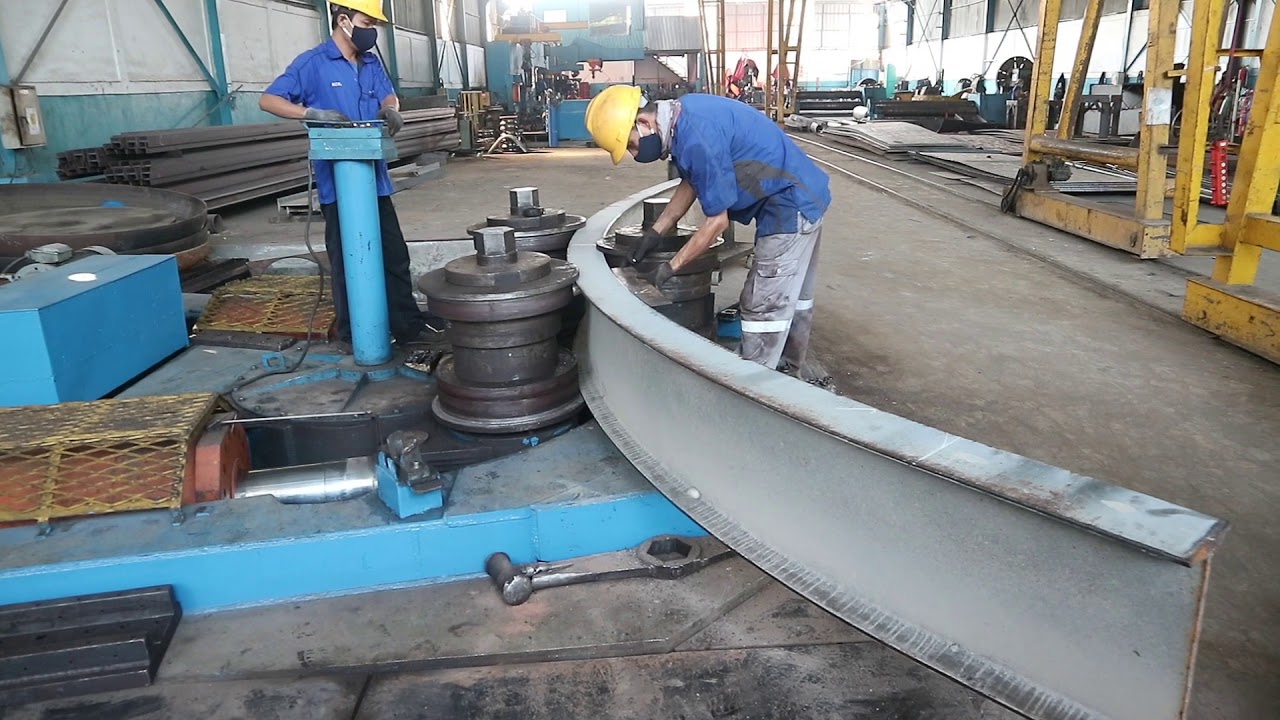 Bending Roll IWF Beam - YouTube