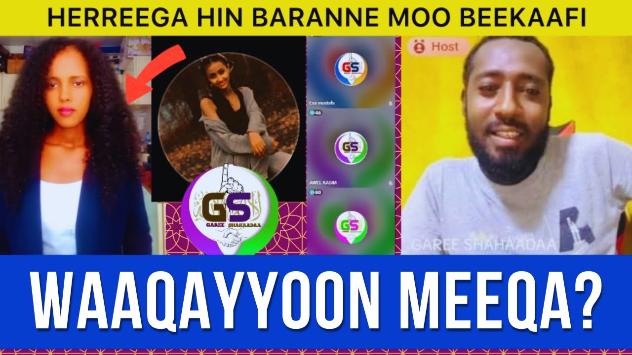 LIVE: Waaqayyoon meeqa | Garee Shahaadaa - YouTube
