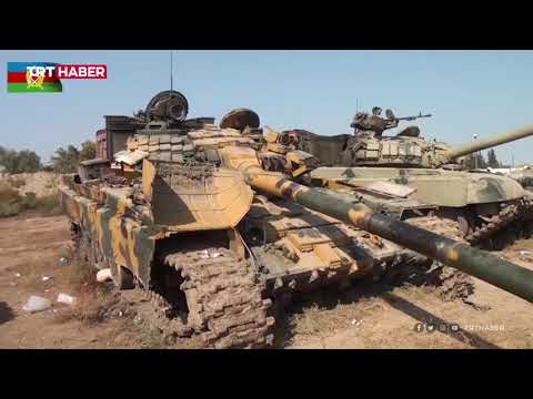 Azerbaycan, Ermenistan'ın mevzide bıraktığı tankların görüntülerini paylaştı