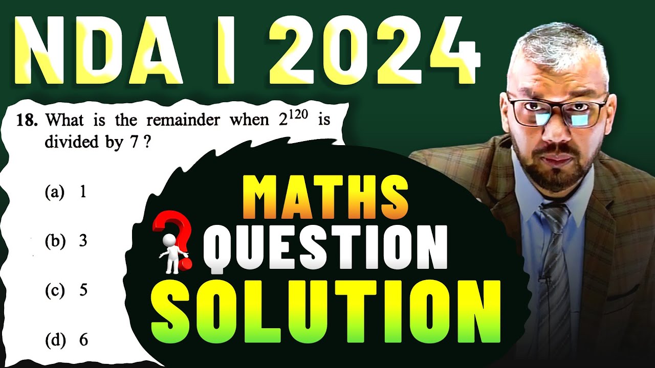 NDA 1 2024 Maths Question Solution, find the remainder | NDA maths ...
