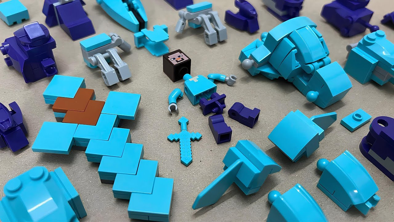 lego minecraft | steve mech armor | minifigure lego unofficial - YouTube