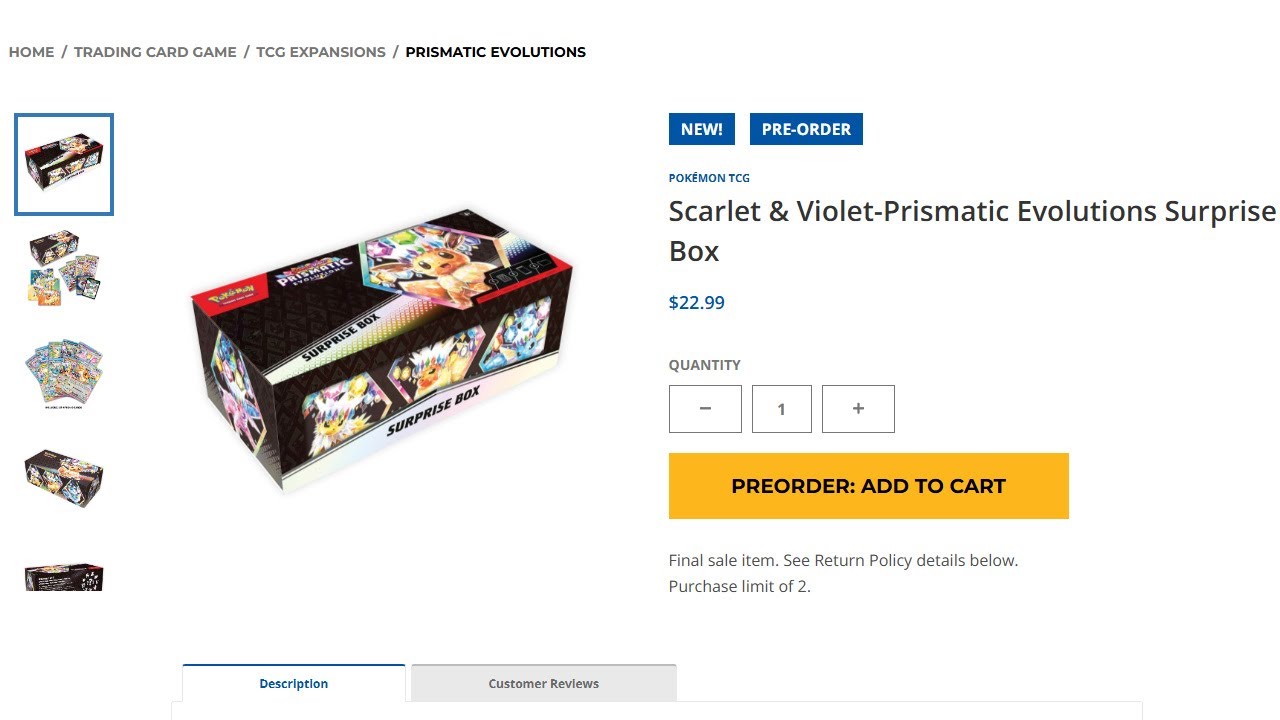 NEW Prismatic Evolutions Surprise Box! BUY NOW! - YouTube