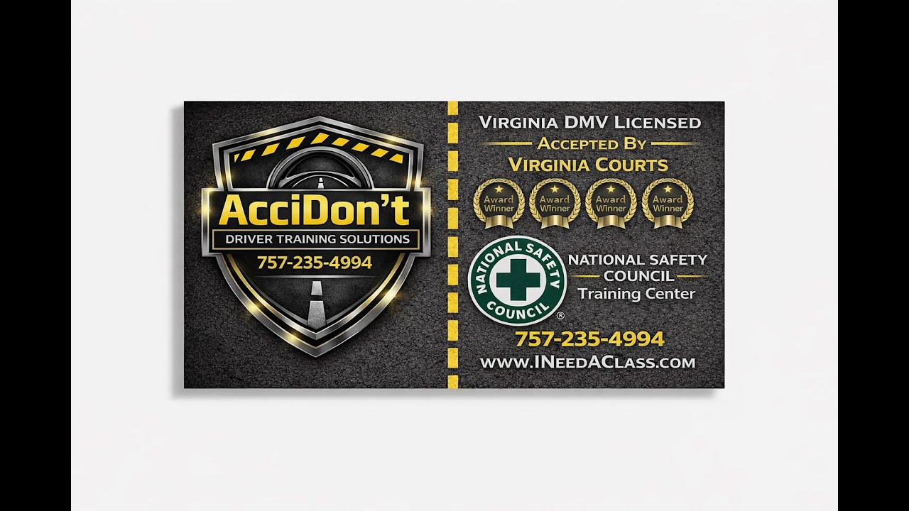 Chesapeake Virginia Driver Improvement Program Classes - YouTube