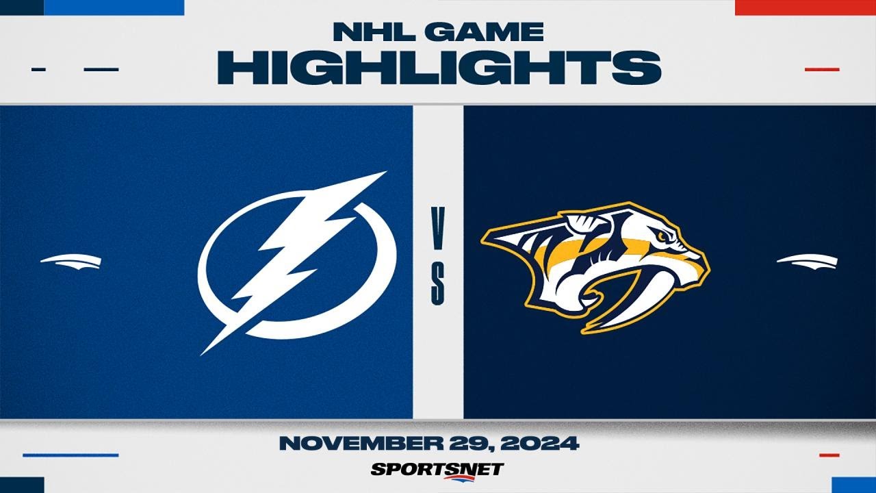 NHL Highlights | Lightning vs. Predators - November 29, 2024 - YouTube