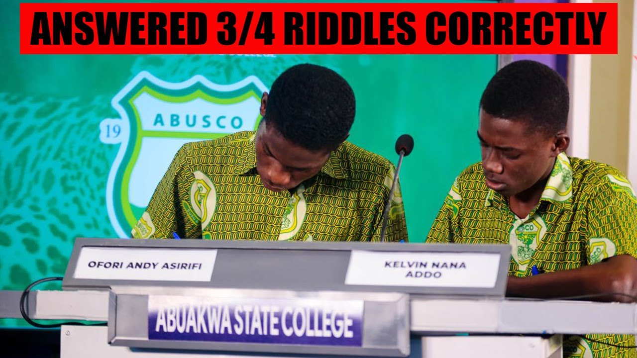 Abuakwa State College Answered 3 Riddles to qualify to One-eight Stage ...