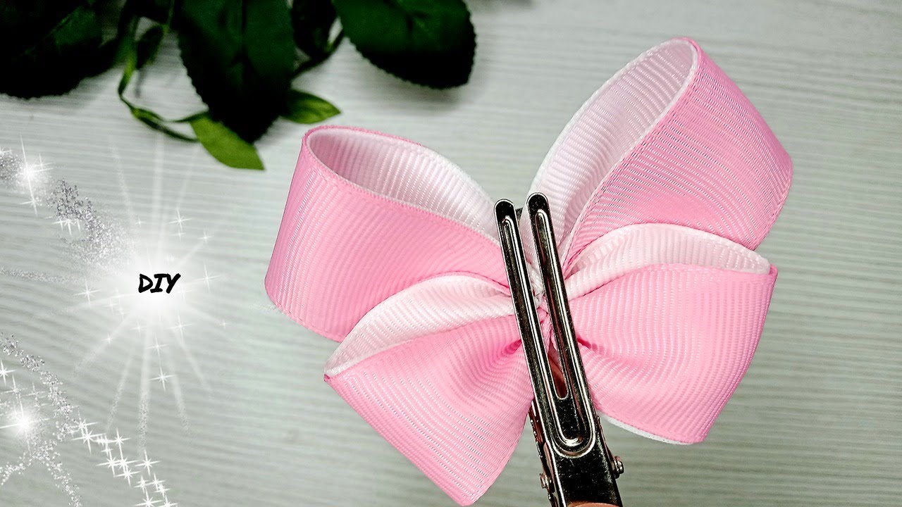 Tutorial| Mini bow with ears| A great mix of rap tape #ribbonbow - YouTube