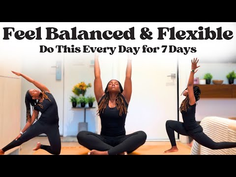Do This 15 Min Yoga Flow for 7 Days for Balance + Flexibility | Black Woman Yoga Instructor