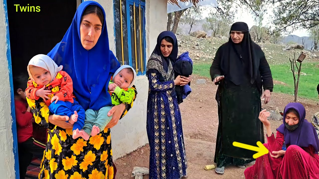 Art and Effort: Single mother and twins in the cement farm for bathroom ...