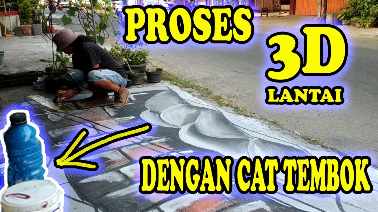 PROSES 3D LANTAI DENGAN CAT TEMBOK || SENI MURAL || 3D PAINTING - YouTube