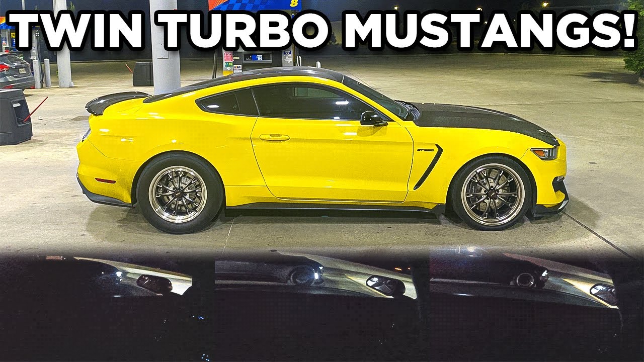 Racing TWIN TURBO Mustangs In My 800HP Shelby GT350! - YouTube