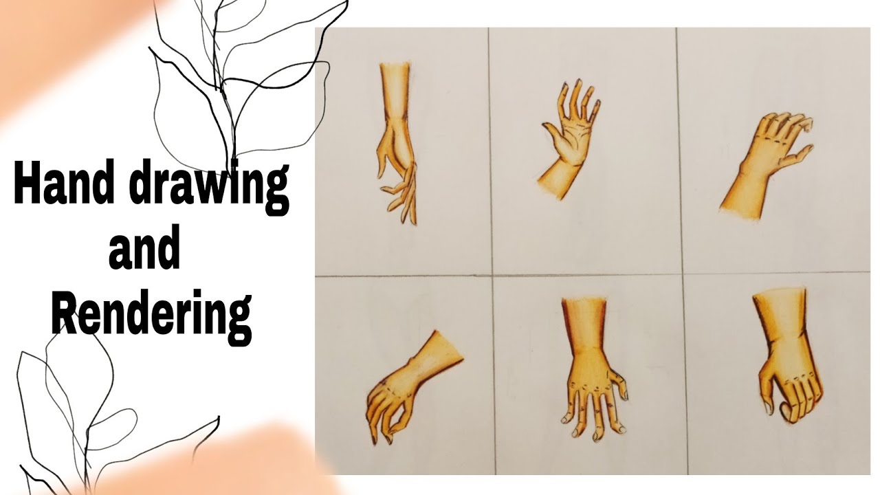 Hand drawing and Colouring| draw hand and hand poses| hand illustration ...