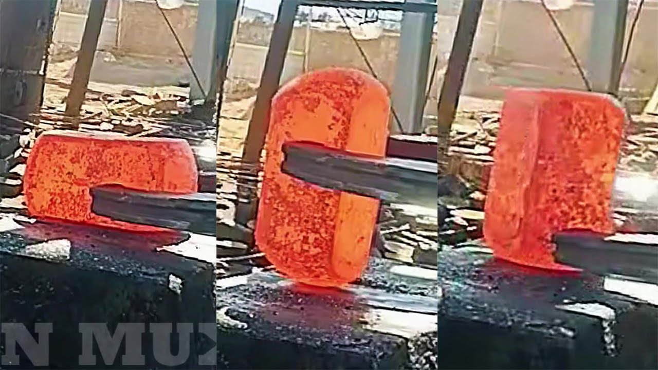 The Process Of Creating Flanges Using Iron Billet P274 - YouTube