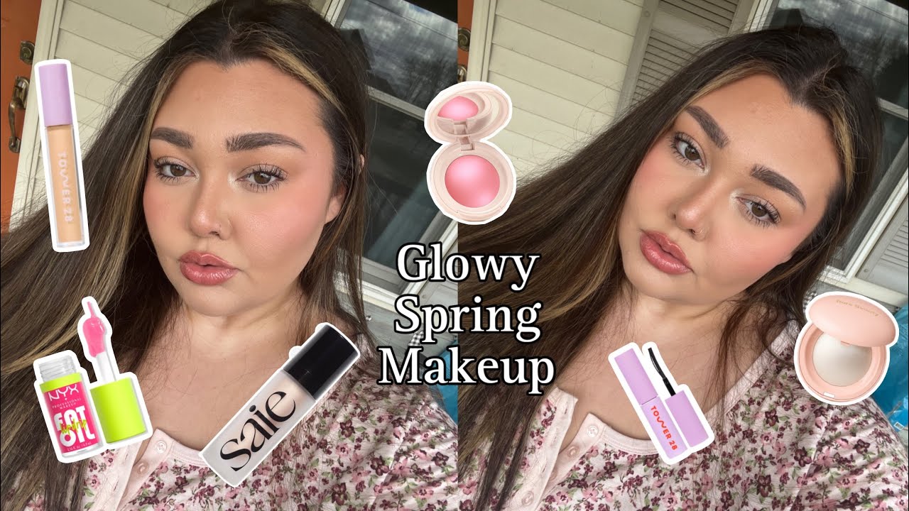 GLOWY SPRING MAKEUP 💖 - YouTube