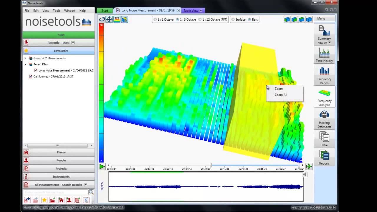 Frequency Analysis Noisetools Tutorials - YouTube