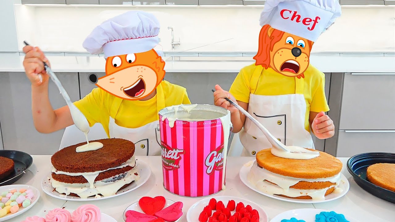 Leo and Lucky! Cooking and playing with Mom - Funny stories for ...