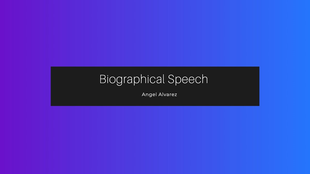 Biographical Speech : zoom call - YouTube