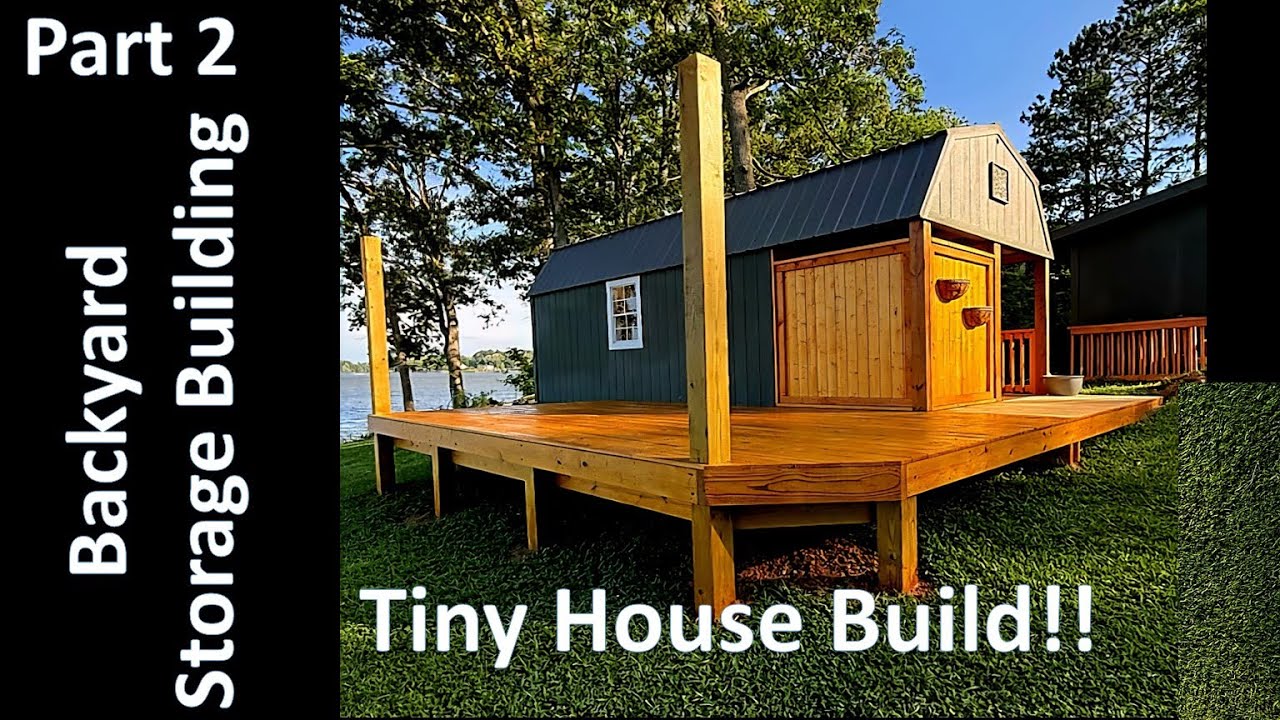 Tiny House Storage Building build Part 2 - YouTube