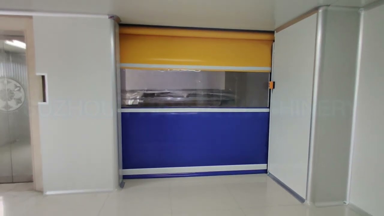 clean room and PVC rolling door - YouTube